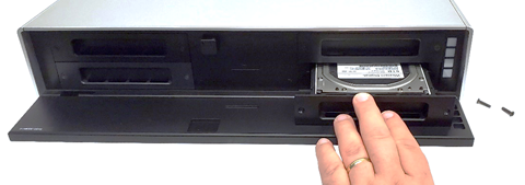 Firmly press the drive on the outside edges to re-engage the drive ...